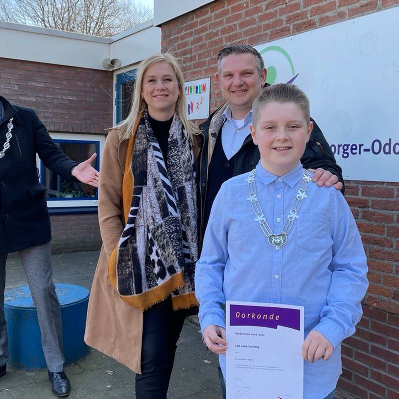 Jan Jaap Lanting is de eerste kinderburgemeester van Borger-Odoorn ...