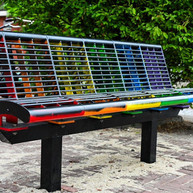 Nieuw regenboogbankje zwart geverfd, blijft hele zomer staan - Omroep West