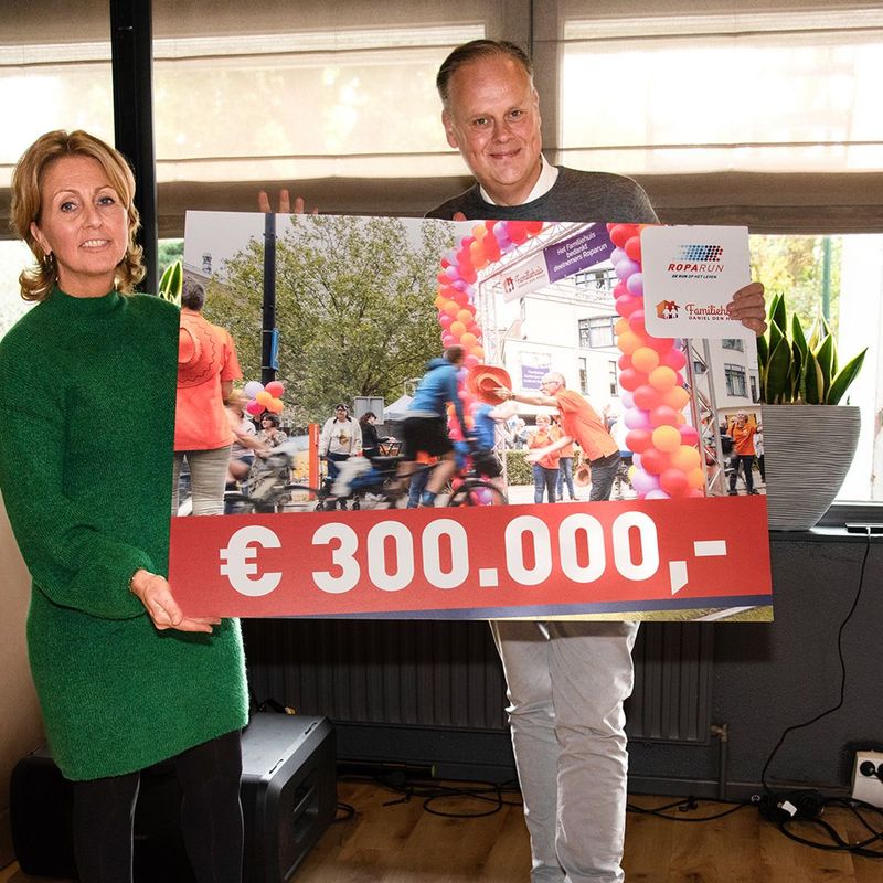 Stichting Roparun steunt Familiehuis Daniël den Hoed met 300.000 euro ...