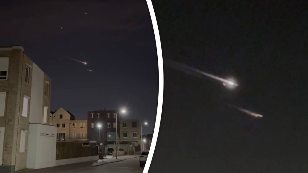 Vuurballen gezien in de lucht - Rijnmond
