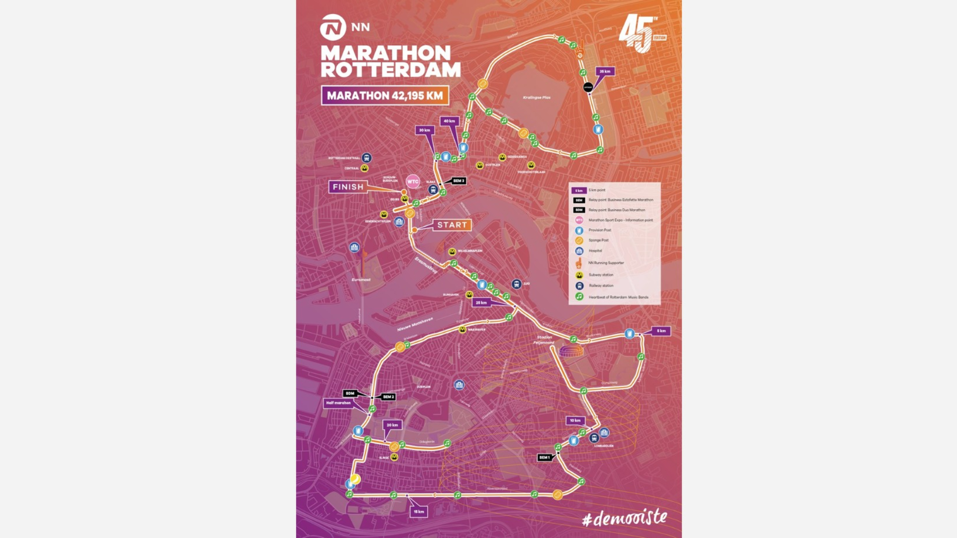 Grote wijzigingen in parcours Marathon Rotterdam: finish naar andere ...