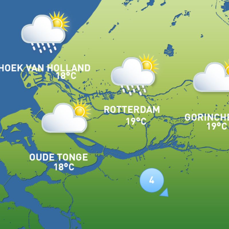Het weer van vandaag: enkele buien en koel - Rijnmond
