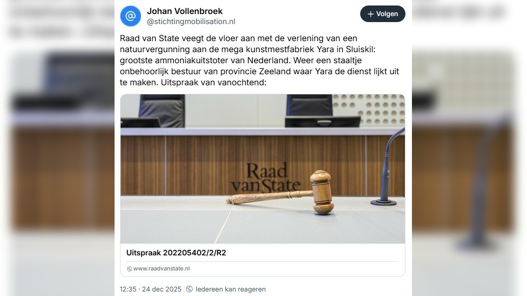 Raad van State tikt provincie op de vingers: Yara moet tóch nieuwe ...