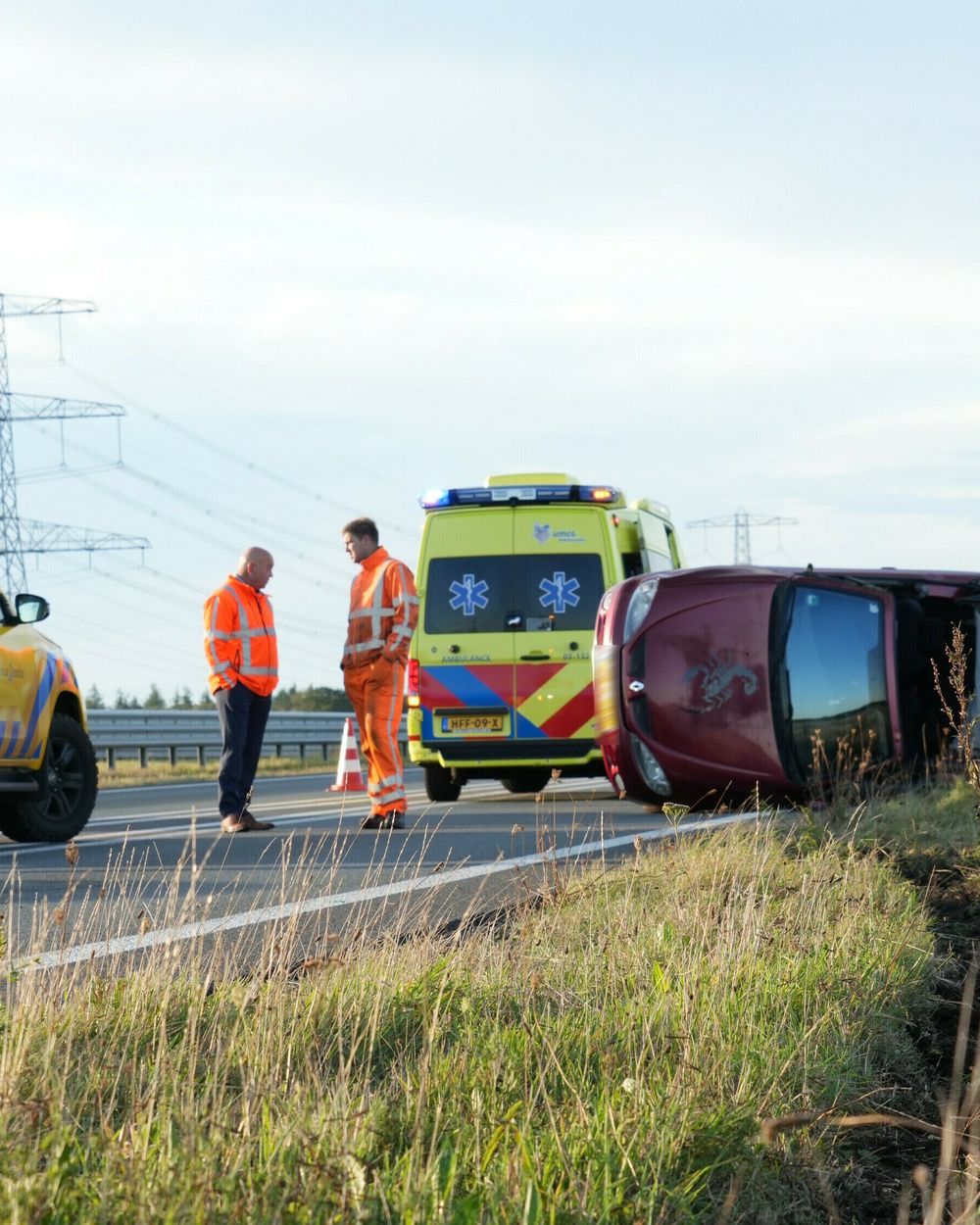 Ongeluk op N34 bij Emmen, file voorbij - RTV Drenthe