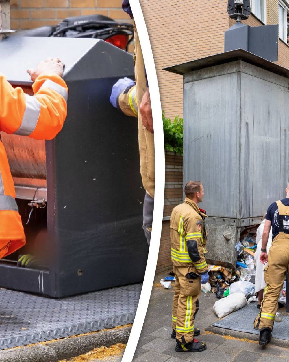 Bizar: man klimt in ondergrondse afvalcontainer, maar komt er zelf niet meer uit - Rijnmond