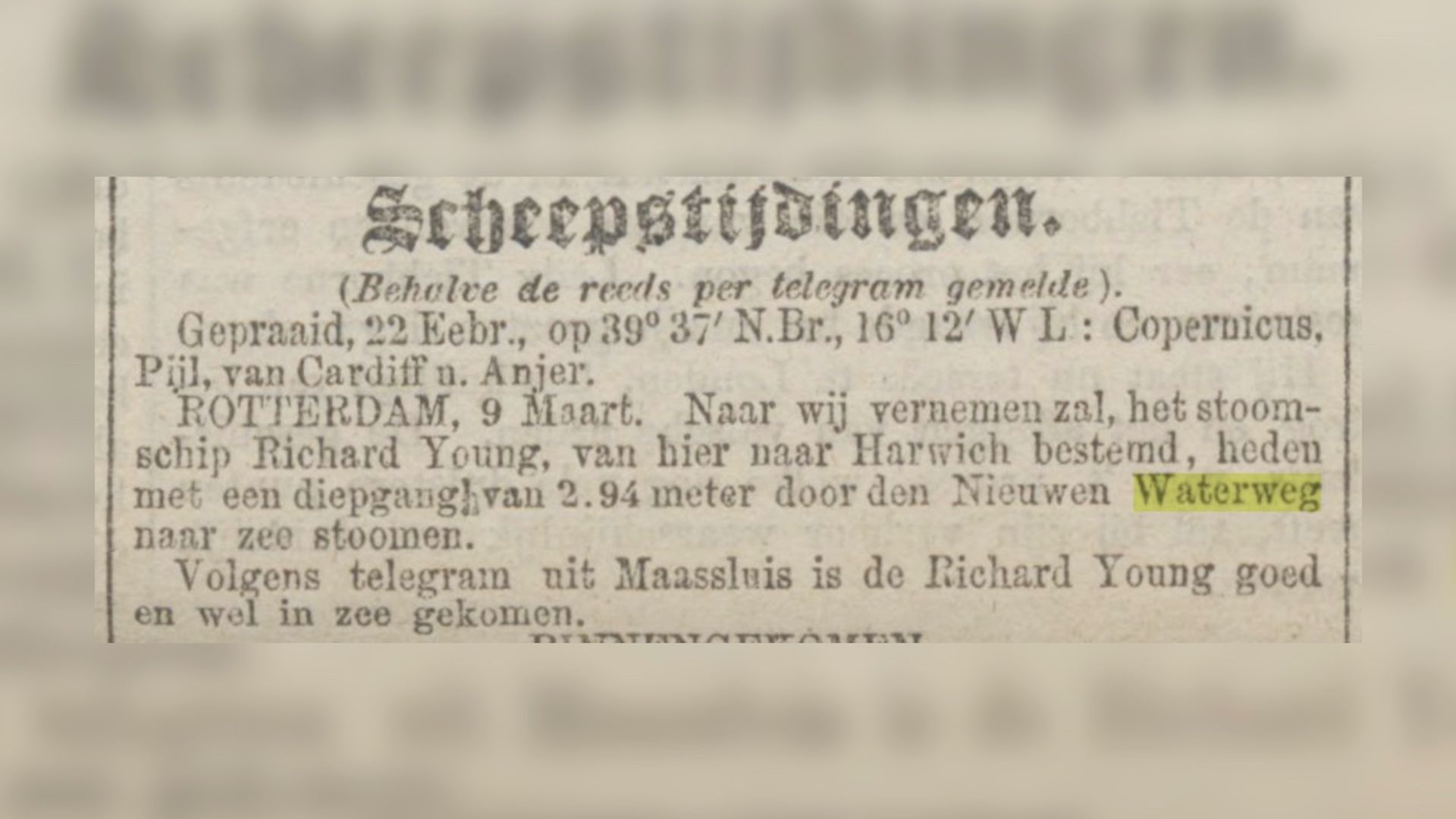 Vijf bijzondere momenten uit de geschiedenis van de Nieuwe Waterweg die ...