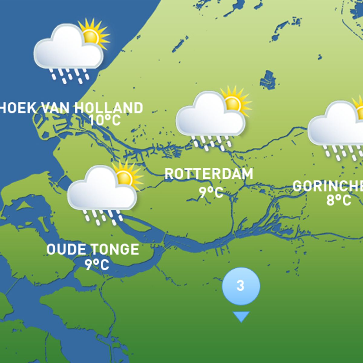 Het weer van vandaag: eerst buien - Rijnmond