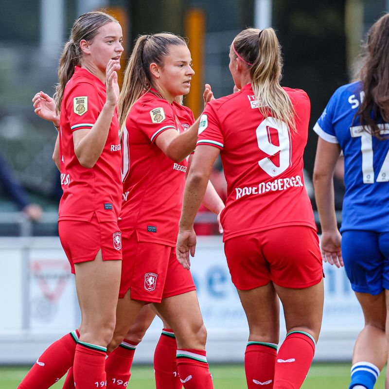 FC Twente Vrouwen met zevenklapper door in voorronde Champions League - Oost