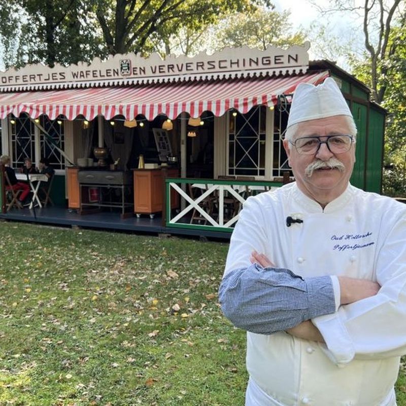 Hans bakt al 55 jaar poffertjes en heeft een kraam in de tuin: 'Vind ...