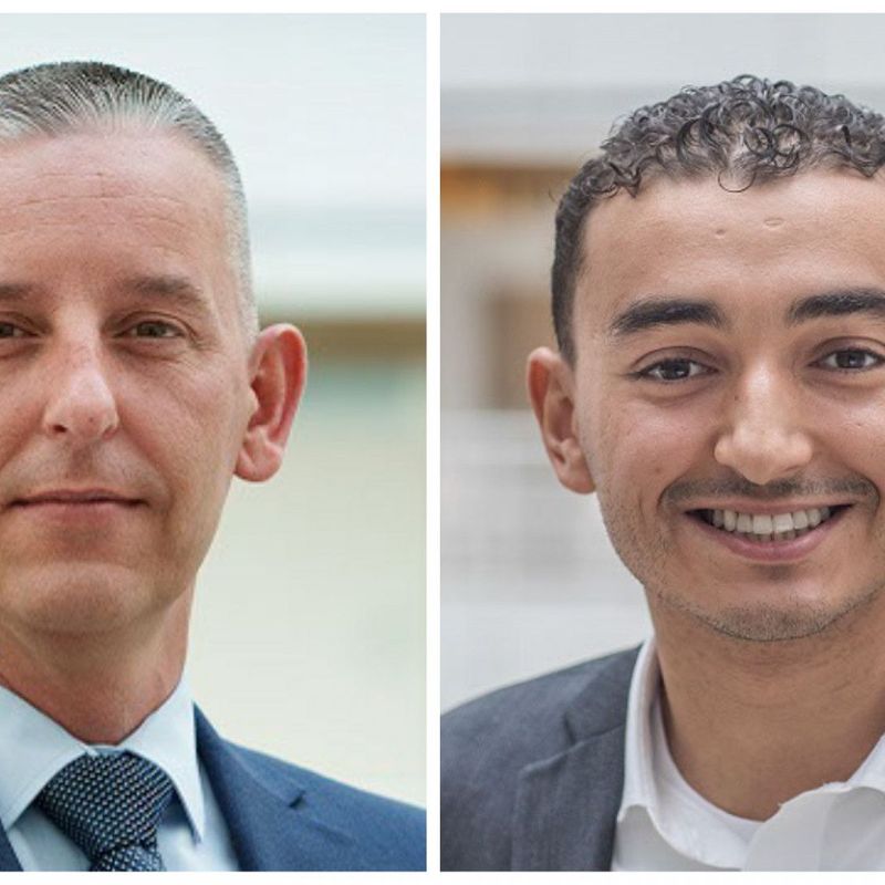 Spuigasten: Arjen Dubbelaar (Hart voor Den Haag) en Samir Ahraui (PvdA ...