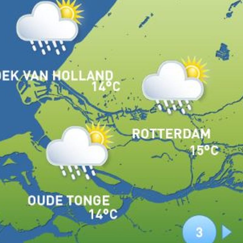 Het weer van vandaag: bewolking met enkele buien - Rijnmond