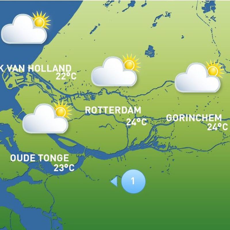 Het weer van vandaag: perioden met zon en vrij warm - Rijnmond