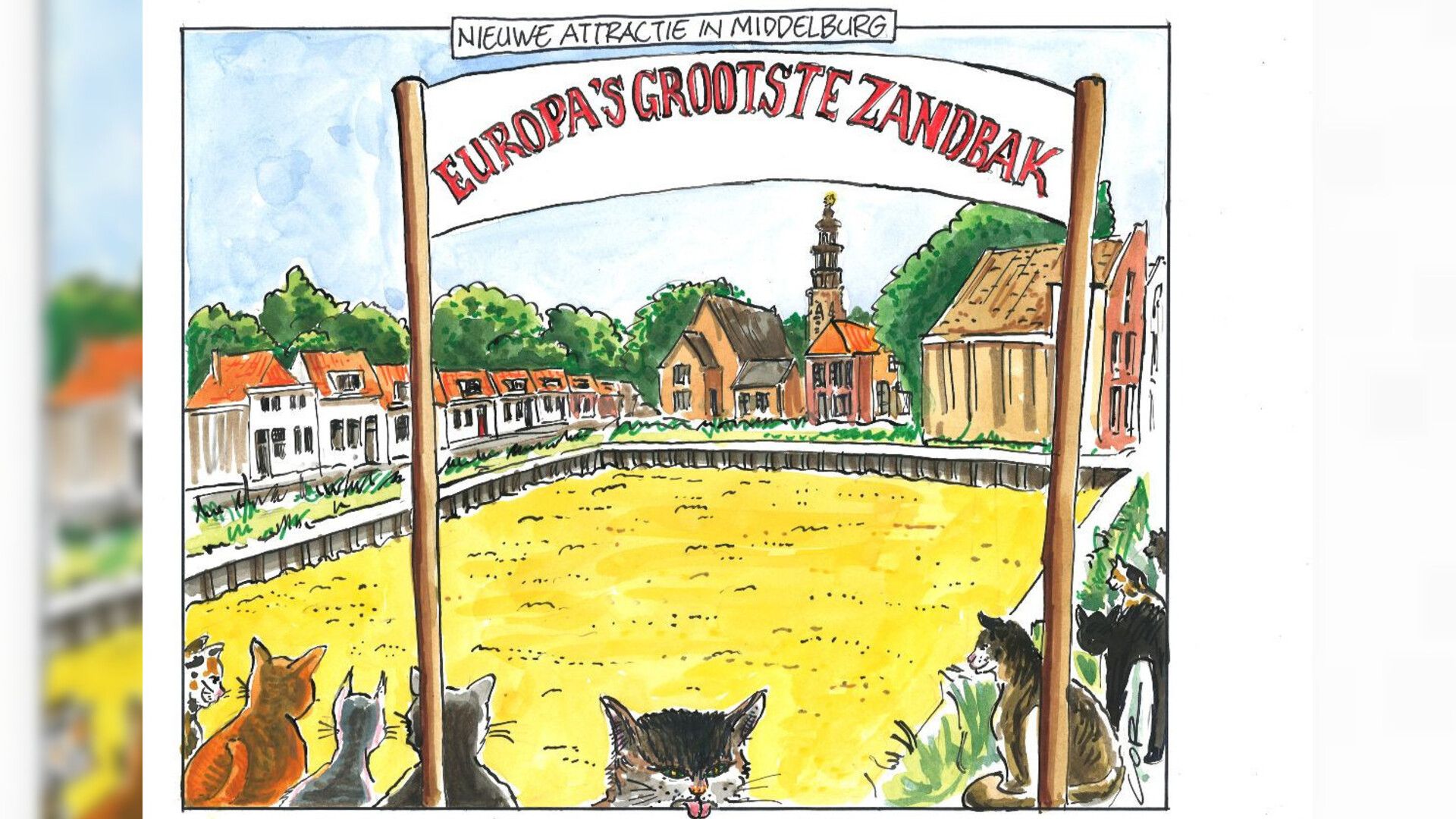 Cartoons van Cor de Jonge opgenomen in Zeeuws Archief - Omroep Zeeland