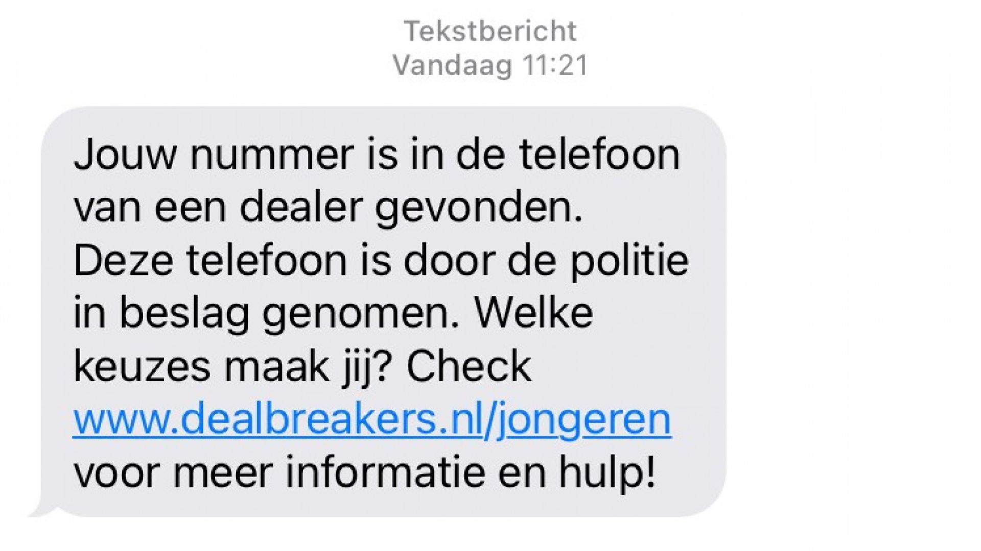 Politie stuurt sms'je: je nummer staat in telefoon van drugsdealer ...