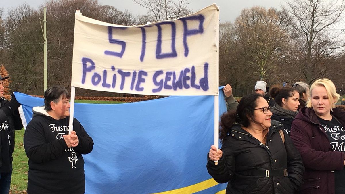 Demonstratie nabestaanden Mitch Henriquez tegen politiegeweld - Omroep West