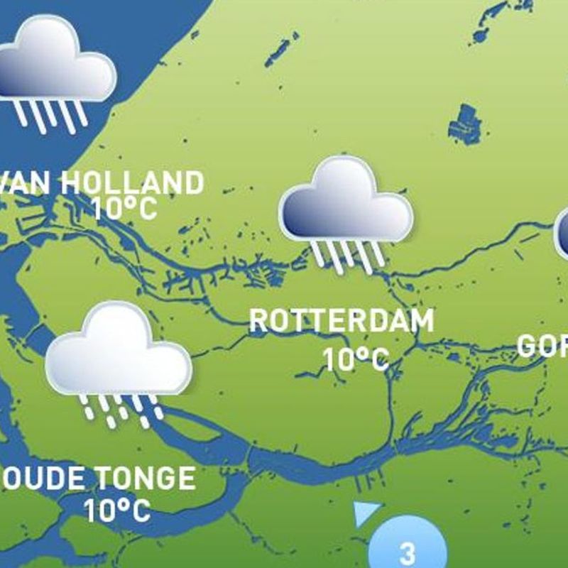 Het weer van vandaag: bewolkt en buien - Rijnmond