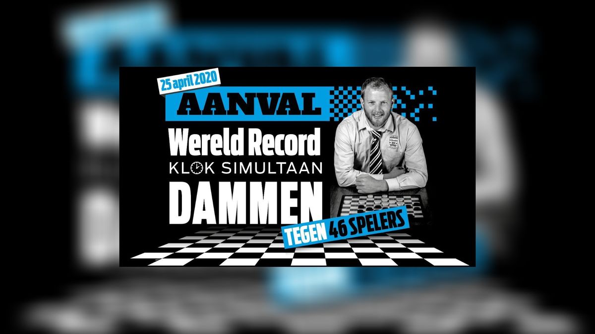 Johan Teake Dekker werkt hard aan wereldrecord kloksimultaan dammen ...