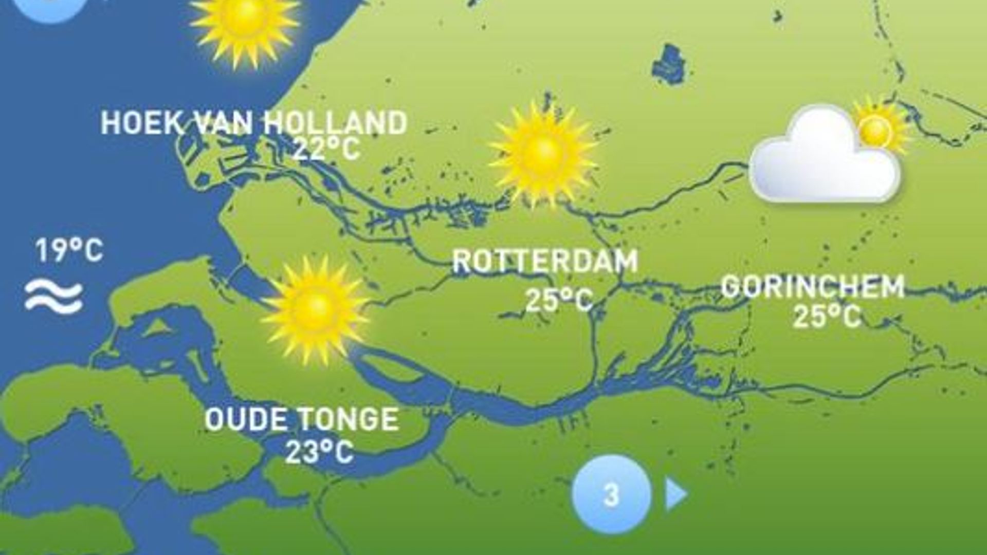 Het weer van vandaag: zonnig met 22 graden aan het strand en 25 graden ...