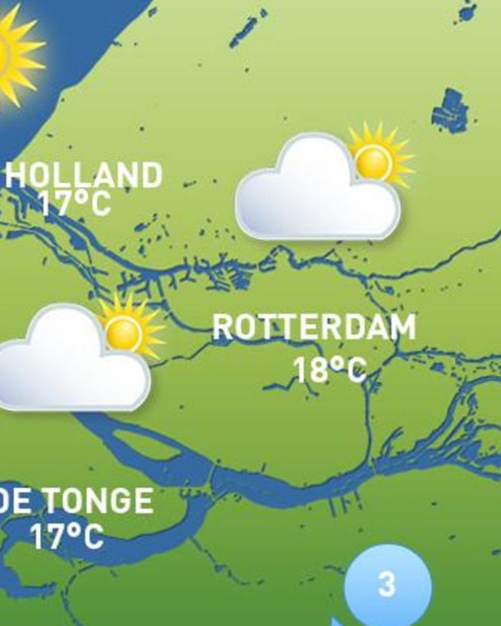 Het weer vandaag: zonnig en soms bewolking - Rijnmond