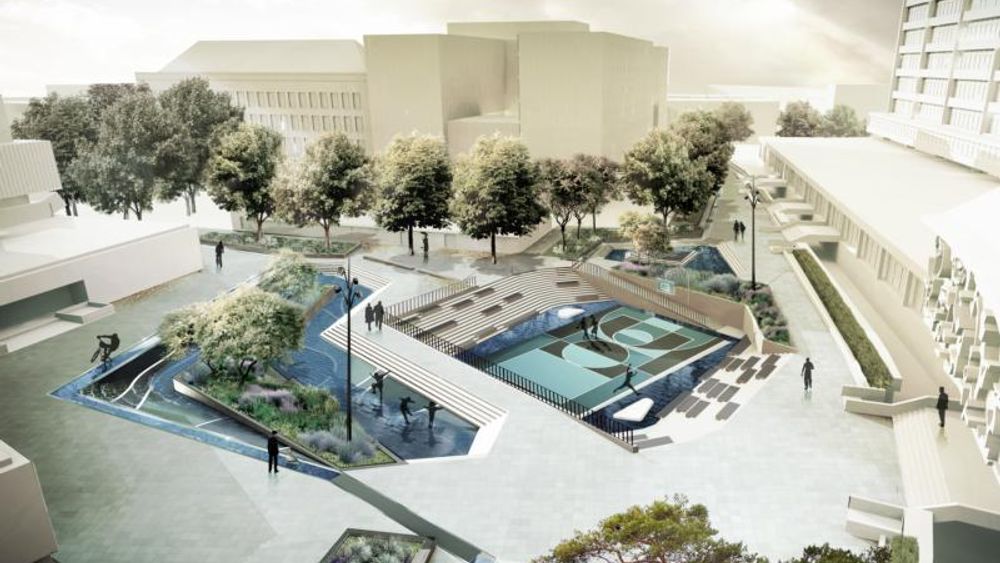 Benthemplein: van stenen plein naar waterplein - Rijnmond