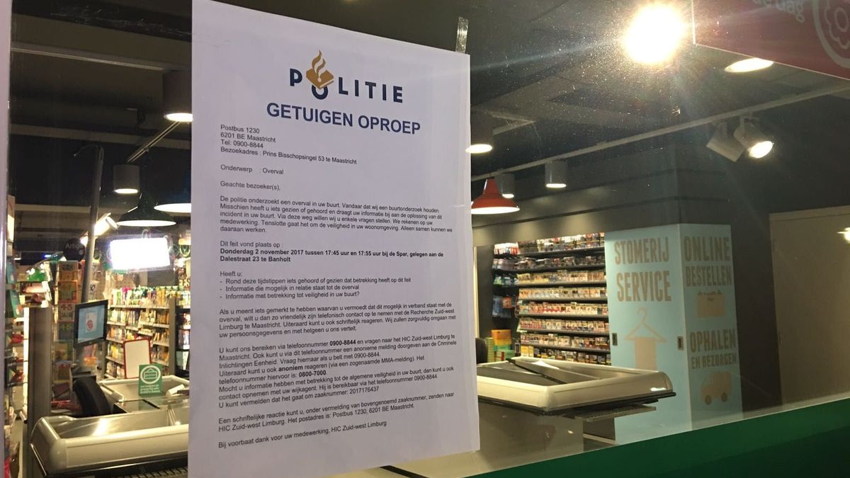 Politie krijgt dertien tips over supermarkt-drama - L1 Nieuws Politie krijgt dertien tips over supermarkt-drama - L1 Nieuws