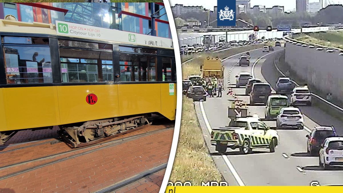 Chaos in het verkeer: file op meerdere wegen en tram ontspoord - Rijnmond