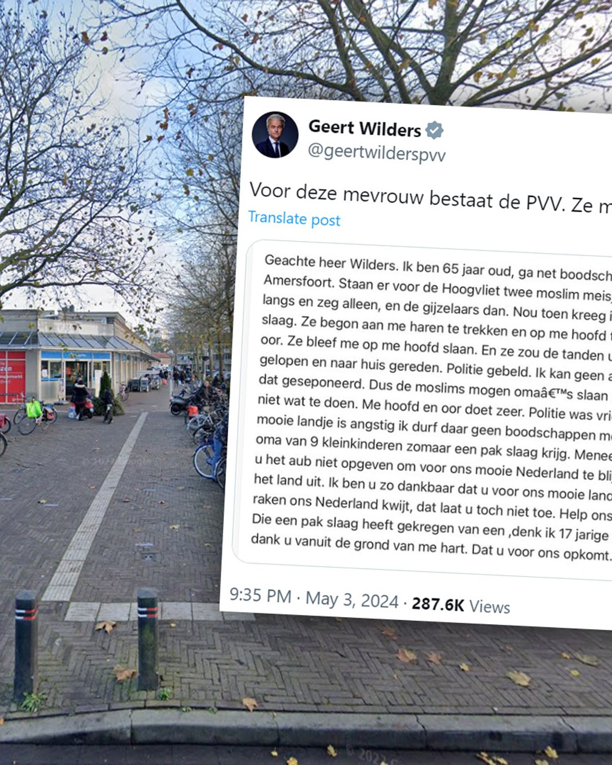Geert Wilders tweet over geweldsincident Amersfoortse supermarkt ...