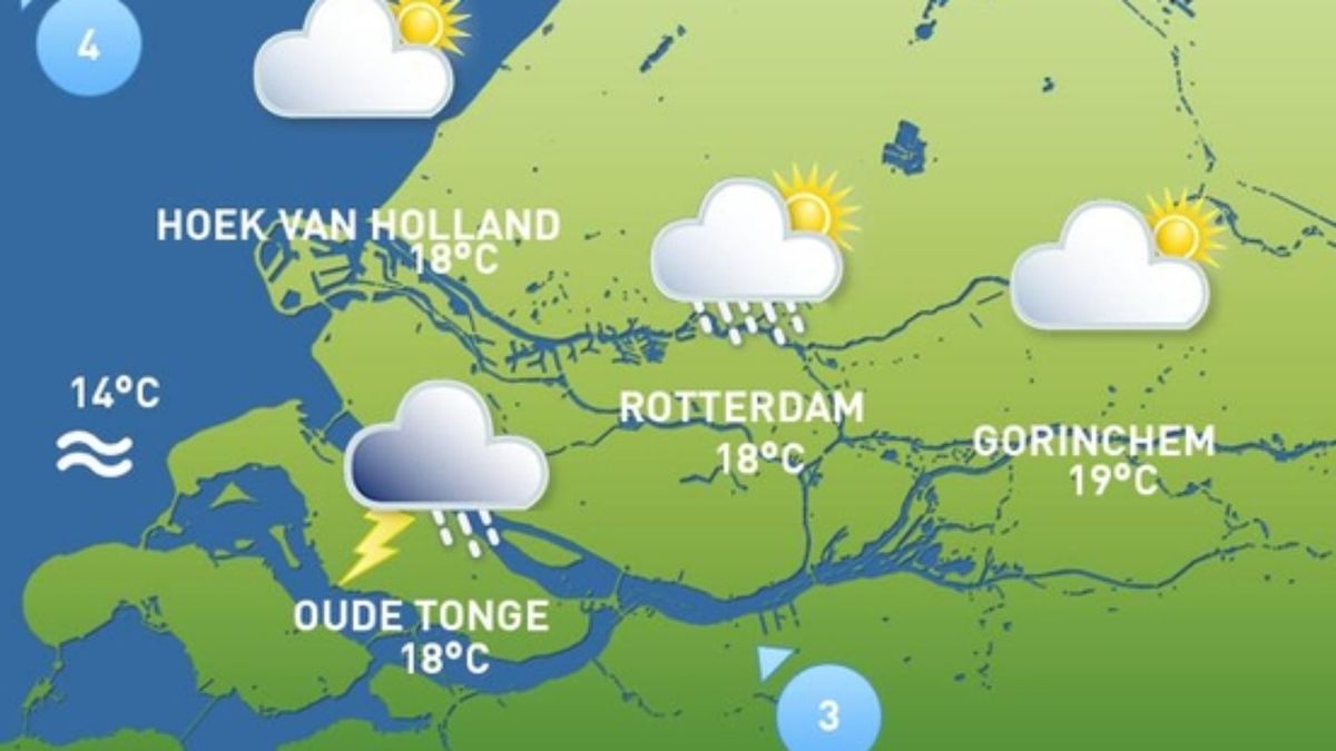 Het weer van vandaag: zeer zacht en vanavond onweer - Rijnmond