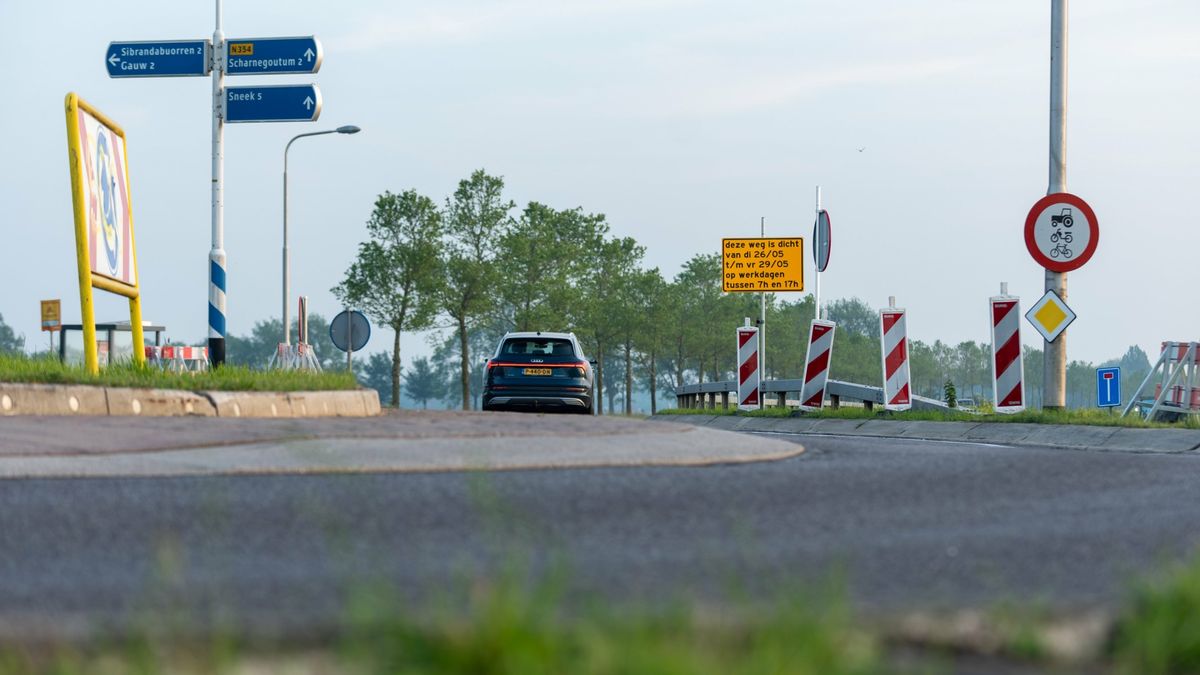 Wurk oan de N354 by Skearnegoutum: flinke omliedingen takom wike ...