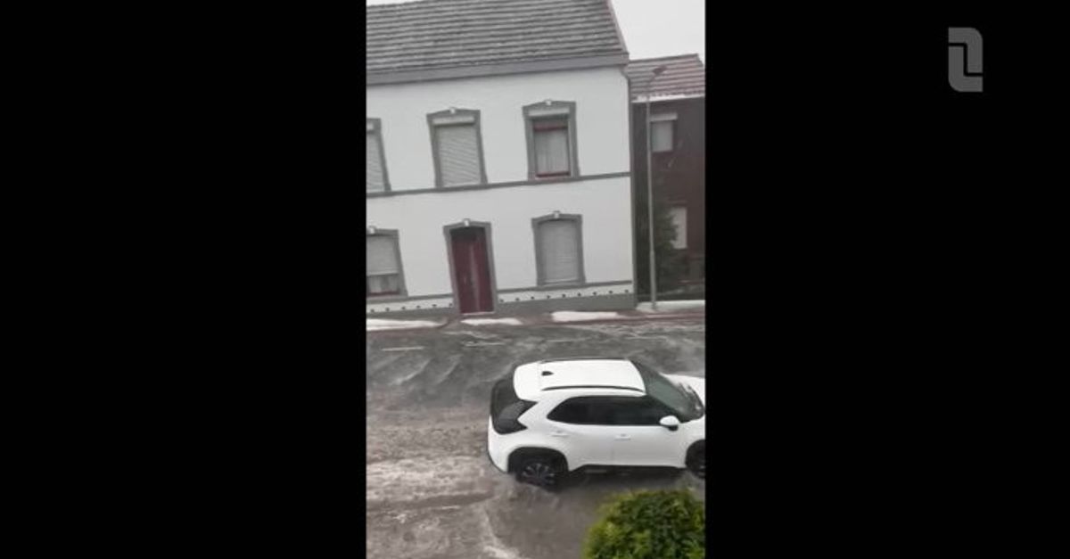 Fikse onweersbuien trokken laat over Limburg: hopen sneeuw door ...