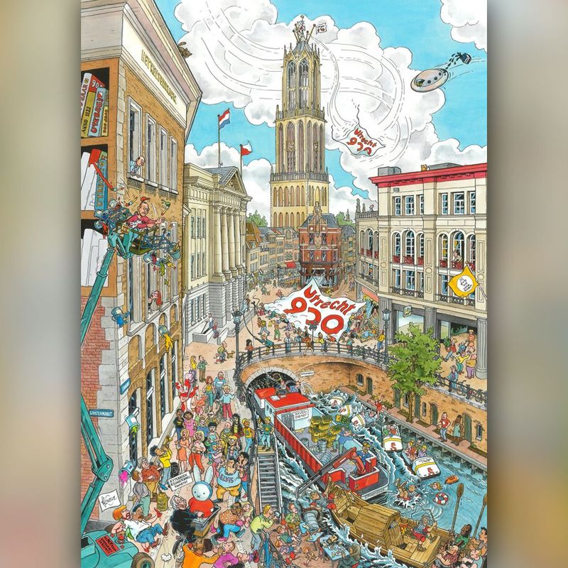 Utrecht toegevoegd aan beroemde puzzelserie van cartoonist Frans Le ...