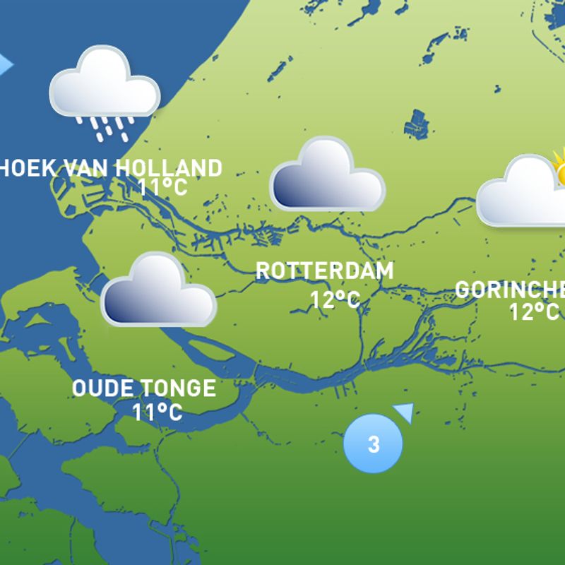Het weer van vandaag: vanmiddag regen - Rijnmond