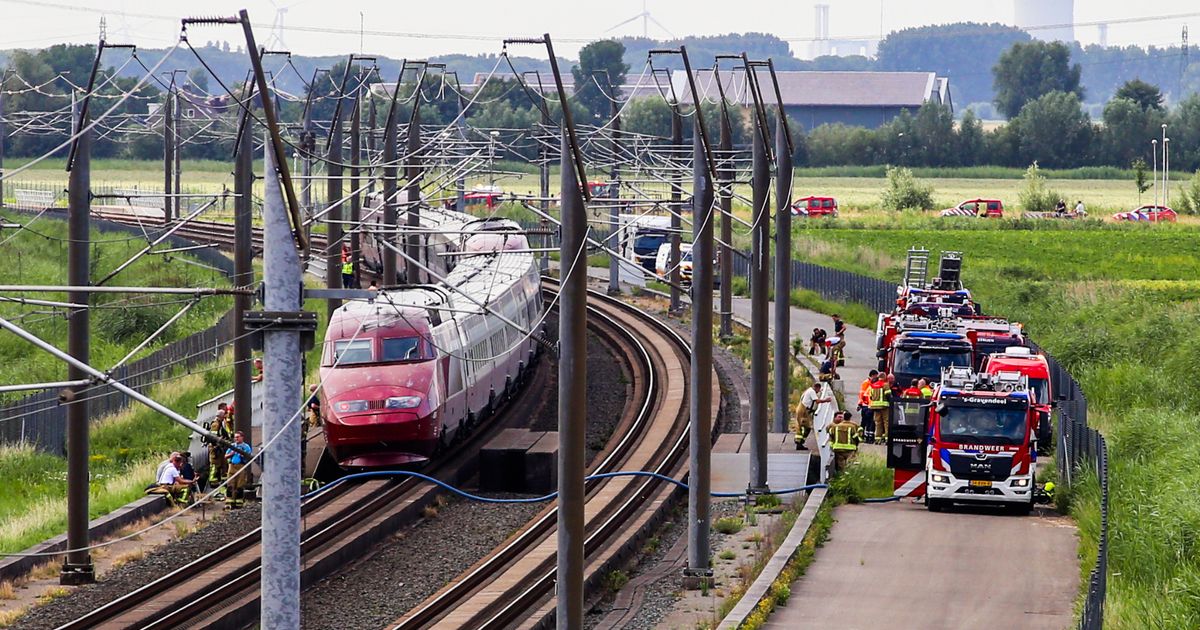 Trein midden in weiland gestopt vanwege rook in meterkast, honderden ...