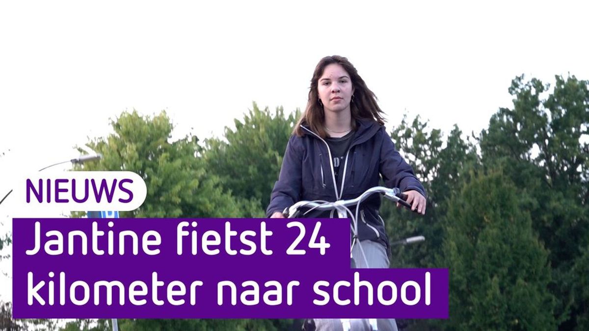 Jantine fietst 24 kilometer naar school - Omroep Gelderland