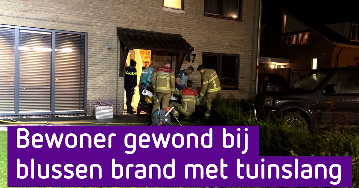 Bewoner gewond bij blussen brand met tuinslang - Omroep Gelderland