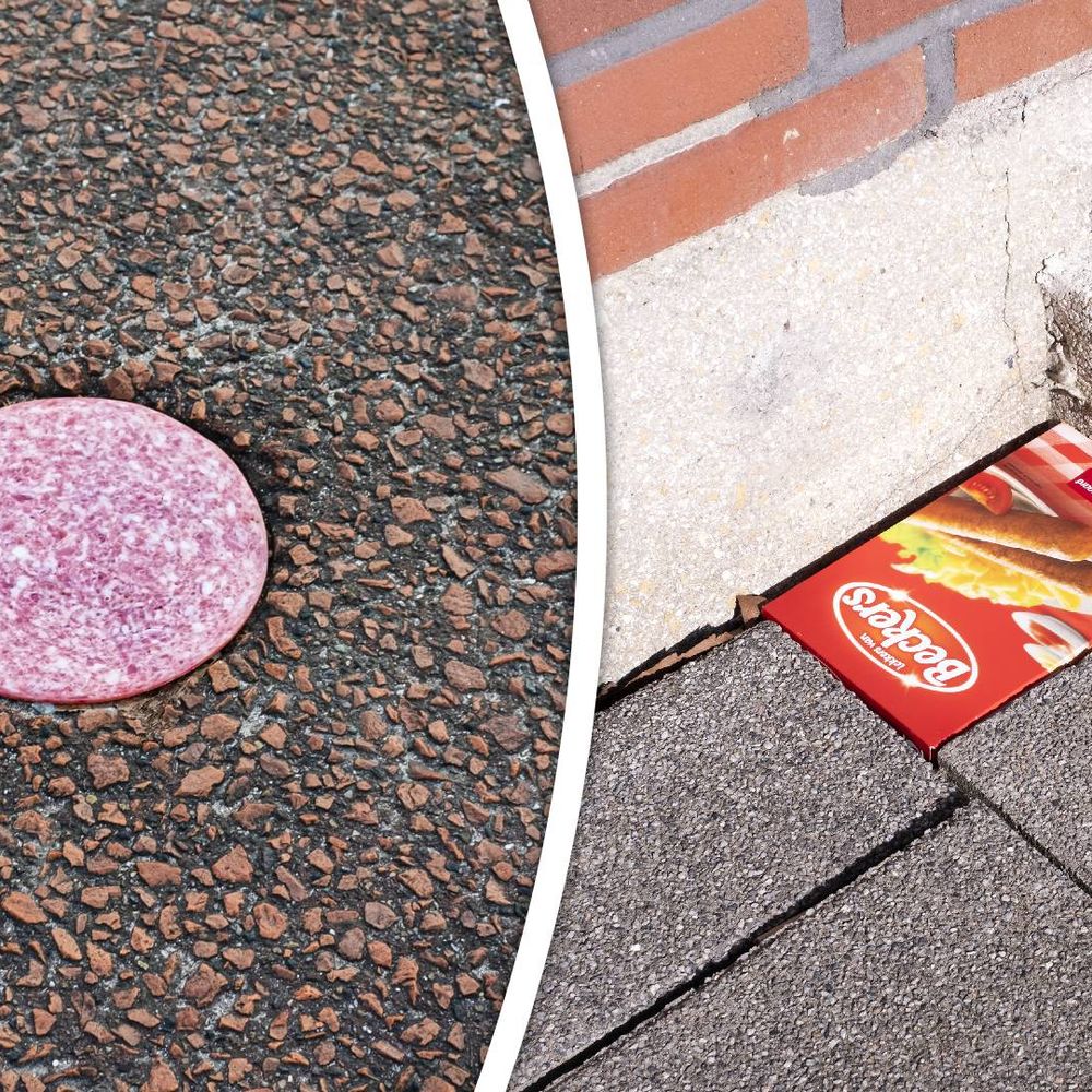 Zie je een plak salami op het fietspad liggen? Grote kans dat Helmut het daar heeft neergelegd ...