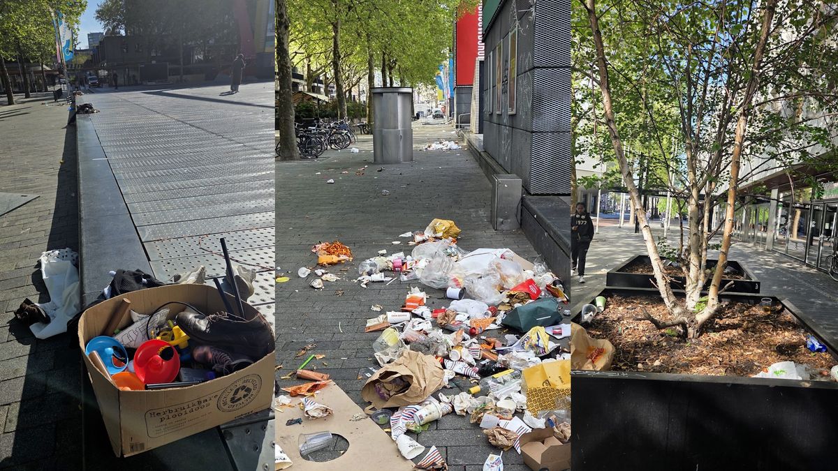 Van kleding tot kasten: grote berg afval blijft achter na Koningsdag in ...