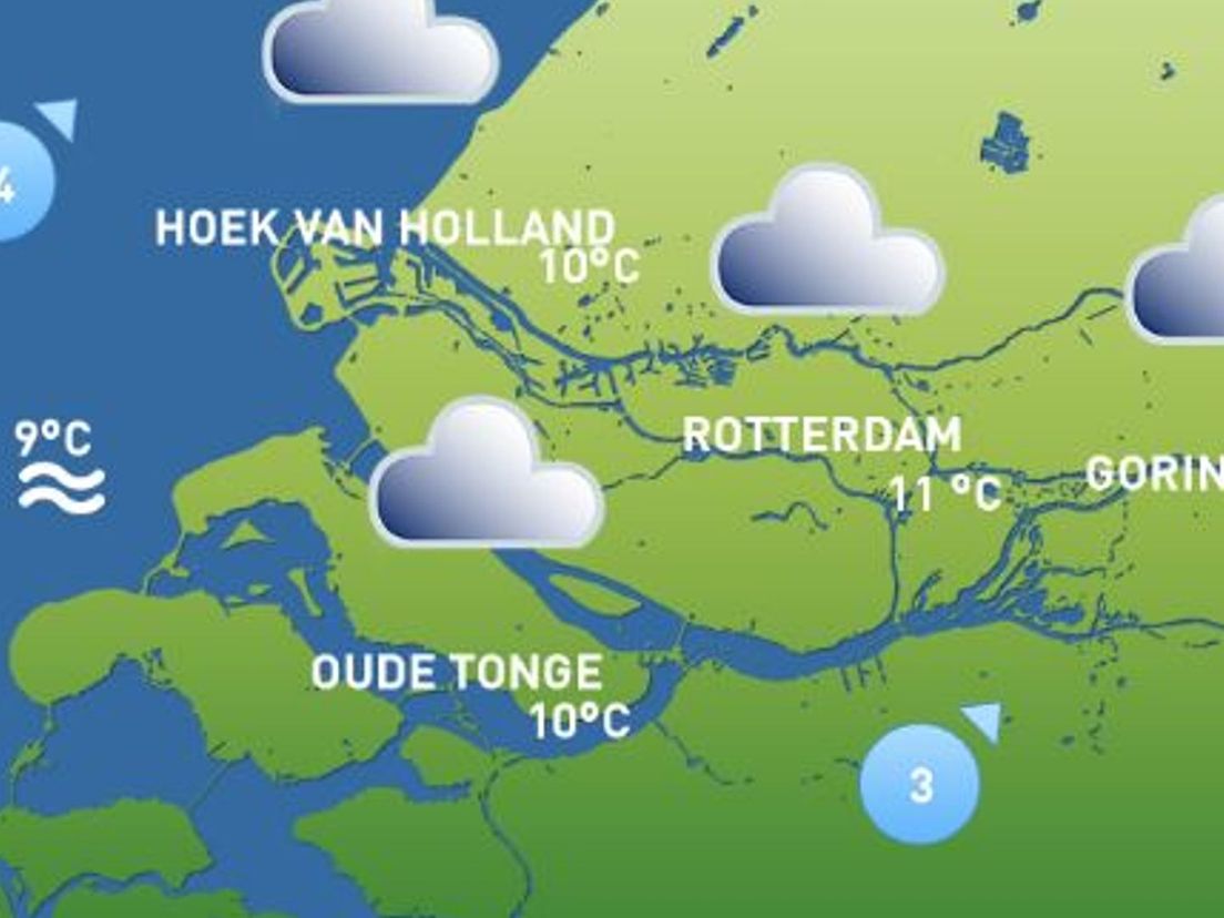 Het weer van vandaag: bewolkt en vrijwel droog - Rijnmond