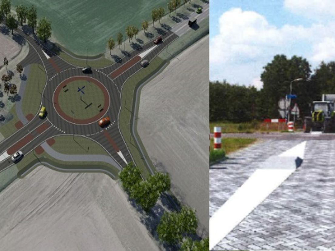 Aanleg van rotonde en landbouwsluizen N375 begonnen - RTV Drenthe